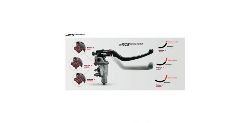 Maître-Cylindre de frein Brembo Radial PR19 RCS Corsa Corta Levier Long ...